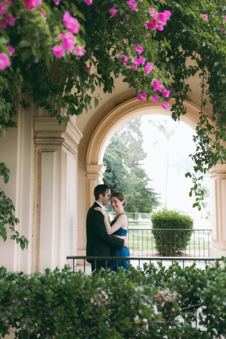 Adding "Something Blue" Details to An Engagement Session at Balboa Park ...
